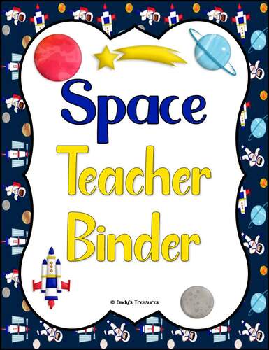 Space Teacher Binder Labels *Editable* by Cindy's Treasures | TPT