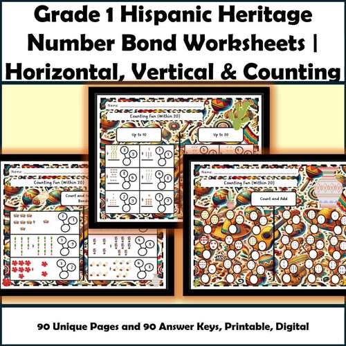 Grade 1 Hispanic Heritage Math Addition Count Solve Number Bond Within ...