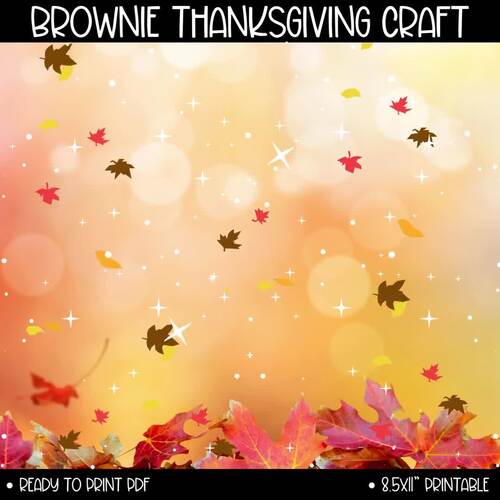 Girl Scout Brownie Thanksgiving Turkey Activity Kit, GS Easy Fall ...