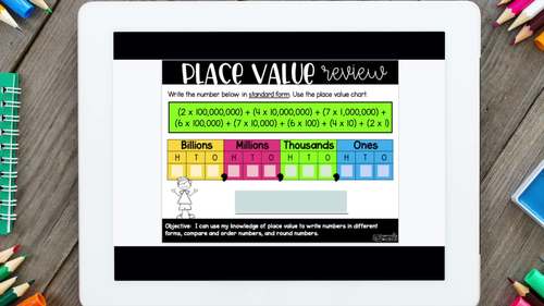 Fourth Grade Digital Place Value Slides - COMPLETE BUNDLE - Distance ...