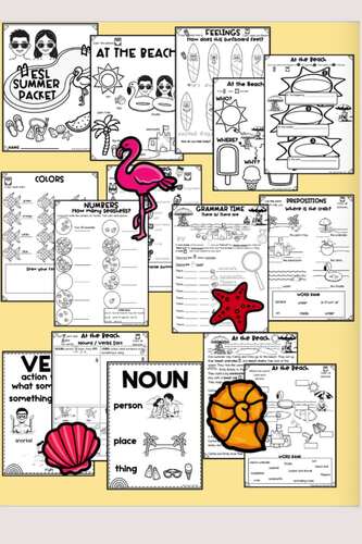 ESL Summer Packet Reading Vocabulary Writing Grammar Middle High School