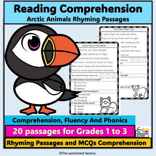 Polar & Arctic Animals Rhyming Passages- Reading Comprehension ...