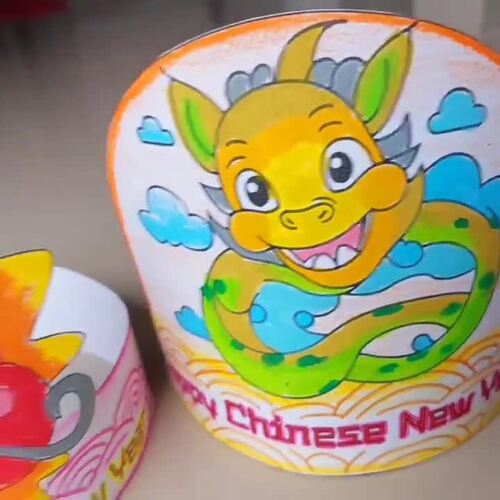 Happy Chinese New Year: Hat Crown Snake & Dragon Craft /Lunar New Year