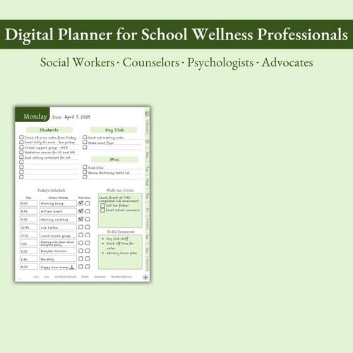2025-26 Digital Planner for School Social Workers, Counselors ...