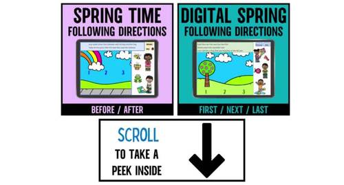 Bundle - Spring Following Directions with Sequential Concepts | TPT