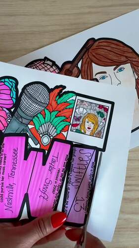 Taylor Swift Biography Report Project, Coloring Pages, Bulletin Board ...