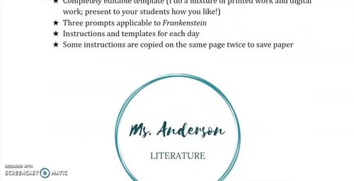 Frankenstein AP Lit FRQ 3 Scaffolded Essay Writing Guide 3Day Graphic ...