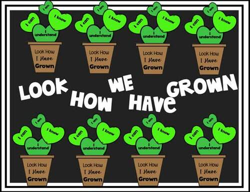 End of Year Look How I Have Grown Craft Bulletin Board Idea | TPT