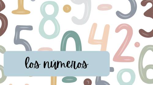 Spanish Numbers 0-100 Presentation | Editable Canva Template | TPT