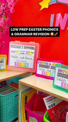 EASTER PHONICS & GRAMMAR BOOSTER PACK - Science of Reading | Spring Grammar