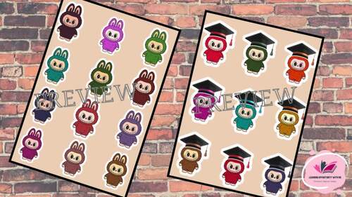 Labubu Stickers by learning opportunity with me | TPT