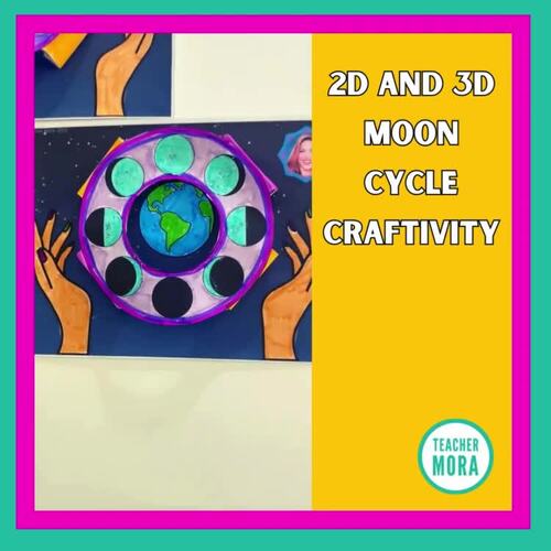 2D & 3D Moon Cycle Craft Activity | Phases of the Moon | Science Craft ...