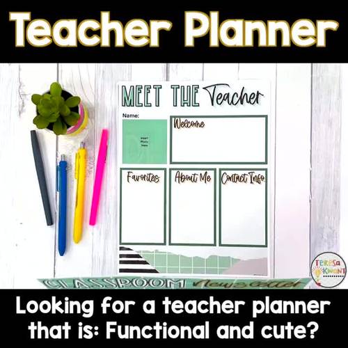 Editable Teacher Planner 2023-2024 FREE Updates | Teacher Binder Back ...