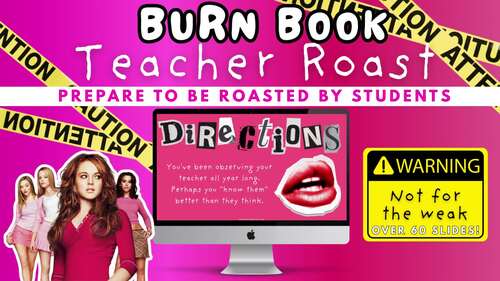 Fun End of Year Teacher Roast Activity | Middle and High School Digital ...