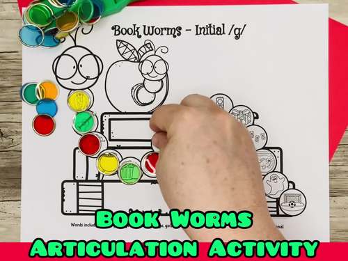 Back to School Bookworms Articulation Speech Therapy Fall Printable ...