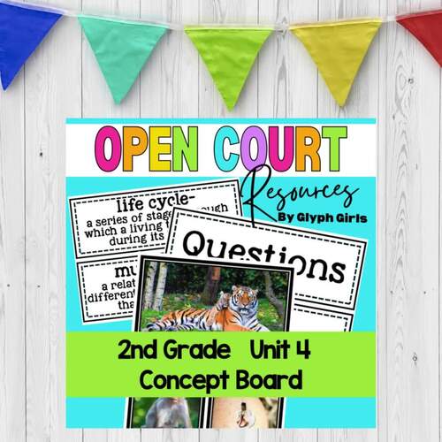 Open Court Reading 2nd Grade Unit 4 Concept Board Resources by Glyph Girls