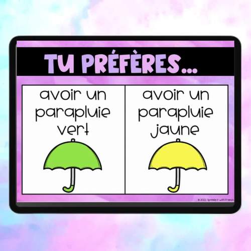 Tu préfères... Le printemps | French Spring Digital Would You Rather?