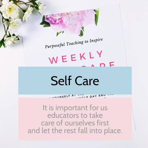 Teacher Self-Care Checklist by Marissa Rehder- The Teacher Haven