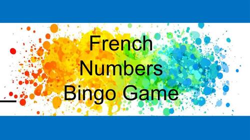 French Numbers Bingo Game Activity by Worksheet Whisperer | TPT