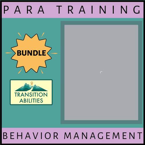 Behavior Training | Editable PARA BINDER | SPED Autism Teacher & Para