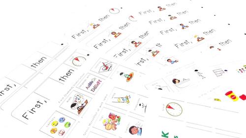 Back to School First, Then Visuals Board Printable | TPT