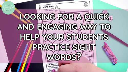 Editable Winter Color by Code Sight Word Morning Work Activities