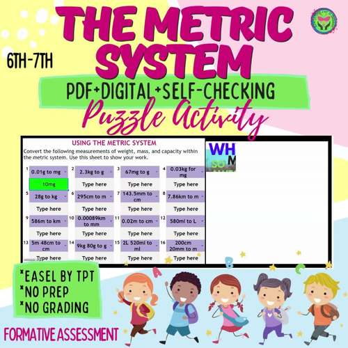 The Metric System Puzzle Self-checking Activity + PDF | TPT