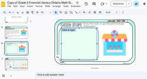 Grade 3 Financial Literacy Ontario Math Slides | Worksheets | Assessments