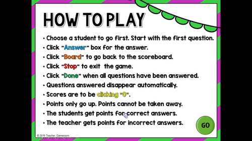 Exponents Teacher vs Student Powerpoint Game by Teacher Gameroom
