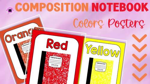 Composition Notebook Colors Posters by GinasPrintableShop | TPT