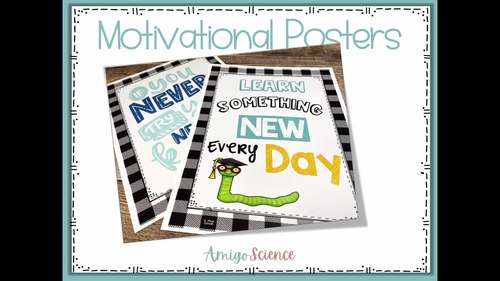 Growth Mindset Motivational Posters | Classroom Decor | Modern Farmhouse