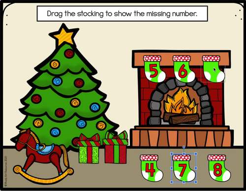 Stocking Number Order for Google Slides™ by Rhody Girl Resources