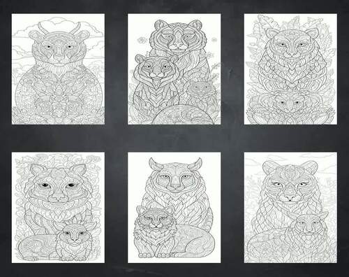 Mandala Animal Coloring Pages | Relaxing Mindfulness Art for Kids