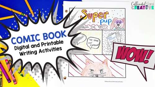 Comic Book Writing NO PREP Printable and Digital Activities | TpT