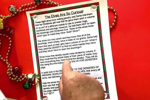 USING DENSITY TO FIND THE IDENTITY OF SANTA’S GIFTS Christmas Activity