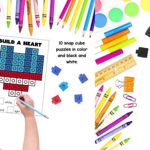 Snap Cube Puzzles 4th of July Math Centers by I Love 1st Grade