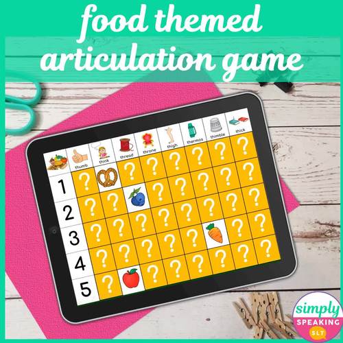 Th Articulation No Print & No Prep Food Themed PowerPoint Game | TPT