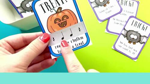 Triplet Trick or Treat Halloween Rhythm Game for Elementary Music Lessons