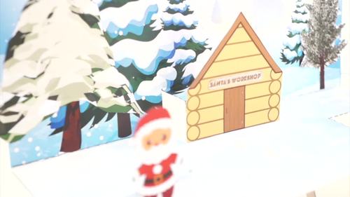 Santa's Workshop Scene 3D Craftivity - 100% Editable by Creative Lab