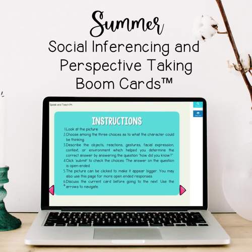 Summer Social Inferencing and Perspective Taking No Prep Digital Boom ...