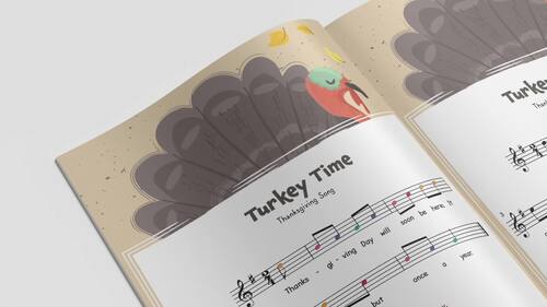 Turkey Time - Thanksgiving Song | Sheet Music and Classroom Fun Pack