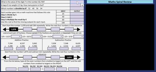 NO PREP - Math Spiral Review Abstract Stag by Juliane Hodkinson
