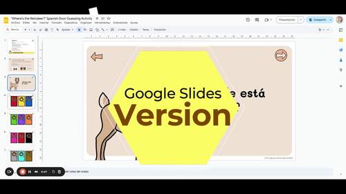 Where's the Reindeer? Spanish Colors Christmas Game | Digital ...