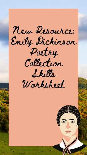 Emily Dickinson Poetry Collection Skills Worksheet | TPT