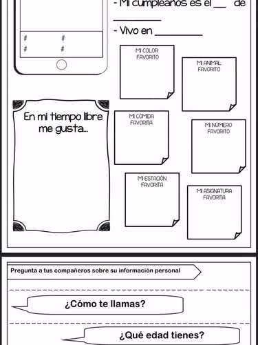 TODO SOBRE MI- All about me- Spanish- English by Ideas Clase abc