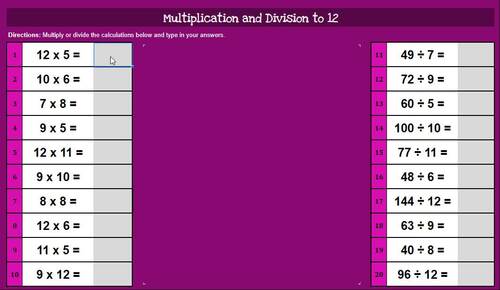 NO PREP- Train Gnomes Multiplication and Division to 12 Digital Jigsaw ...