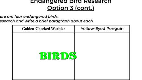 Birds Nonfiction Reading Passages and Comprehension Questions PowerPoints