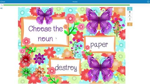 Spring Butterflies Choose the Noun, Verb, Adjective, Adverb Grammar ...
