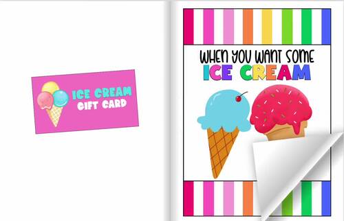 Printable Summer Gift Card Book, Gift for Teachers, Summer Bucket List ...