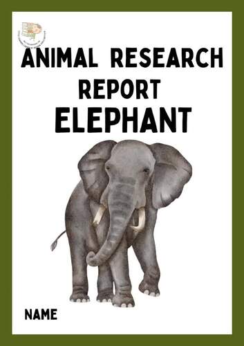 Elephant Animal Research Project - Elephant Research Report template